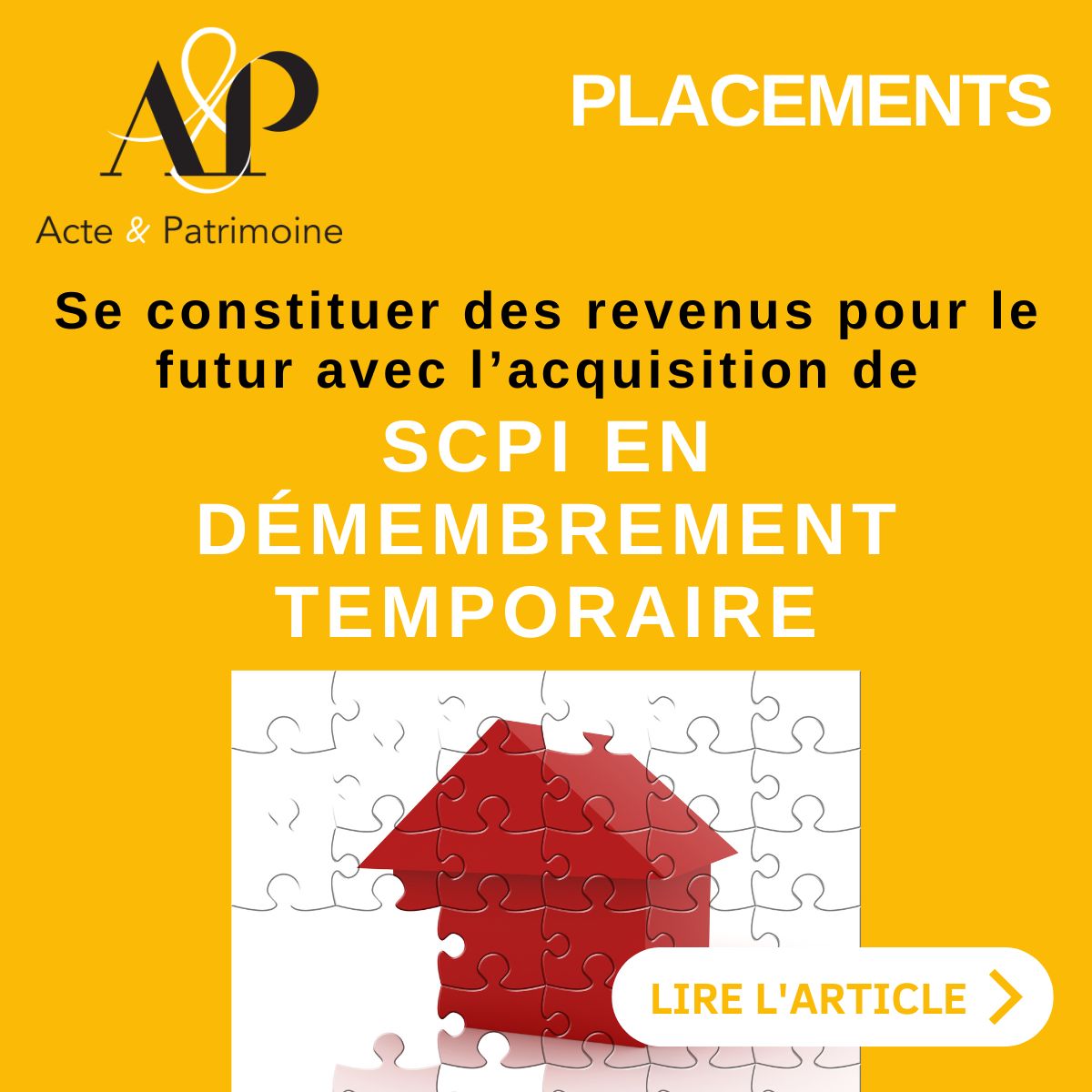 SCPI en démembrement temporaire | ACTE PATRIMOINE